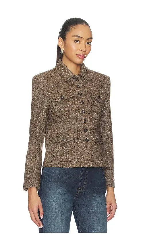 NILI LOTAN Jamison Jacket - Brown