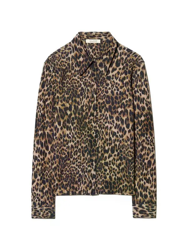 NILI LOTAN Leopard Print Button-fastening Shirt - Neutrals