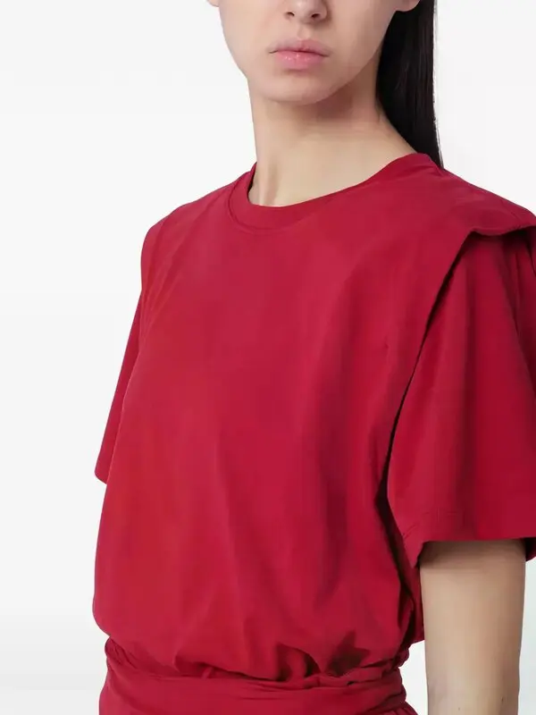 Isabel Marant Étoile Short Sleeve Crew Neck T-shirt With Structured Shoulders
