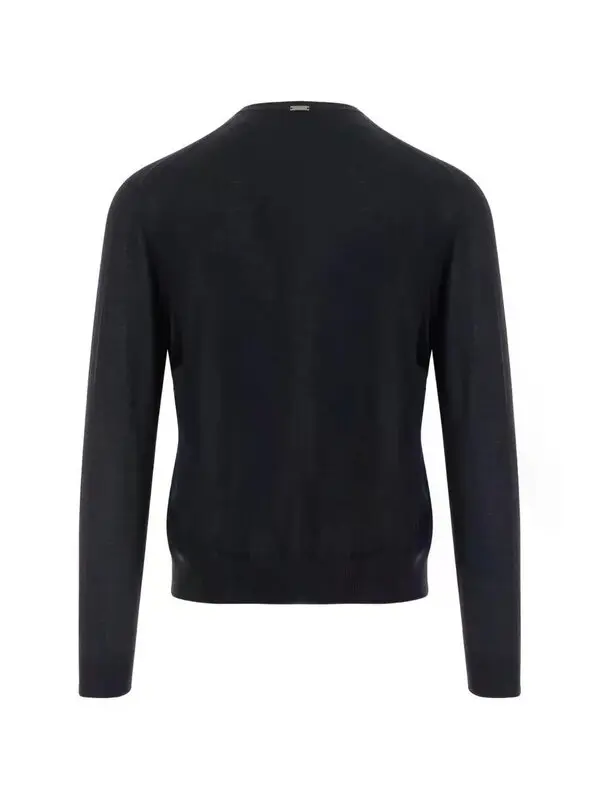 Herno Crew Neck Long Sleeve Jumper - Blue