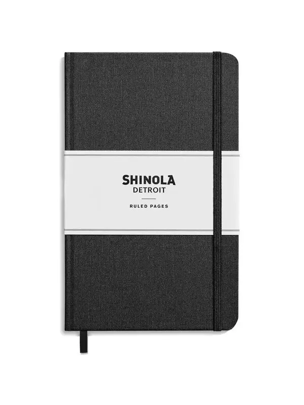 Shinola Medium Hard Ruled Journal - Black