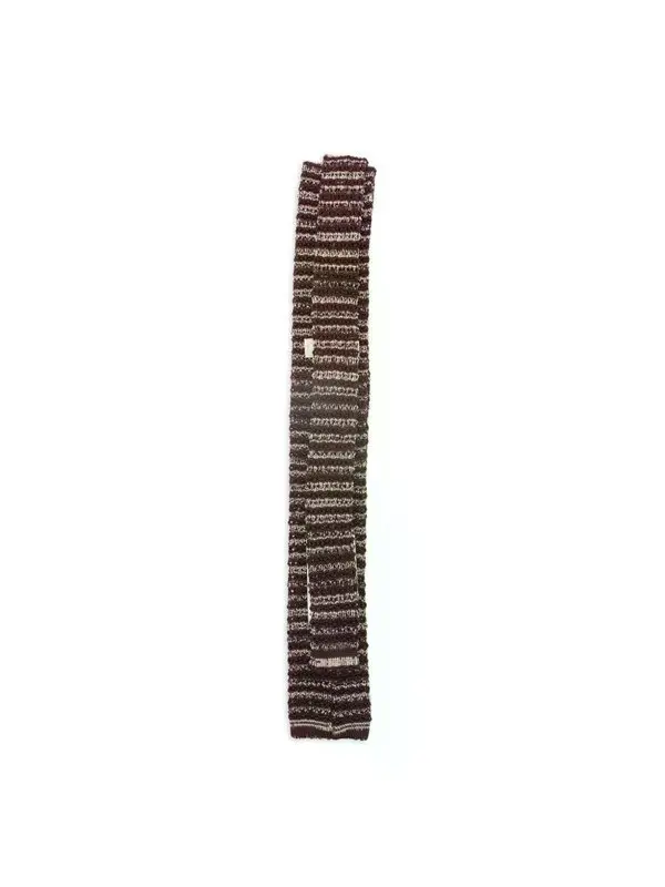 ALYSI Knitted Striped Tie