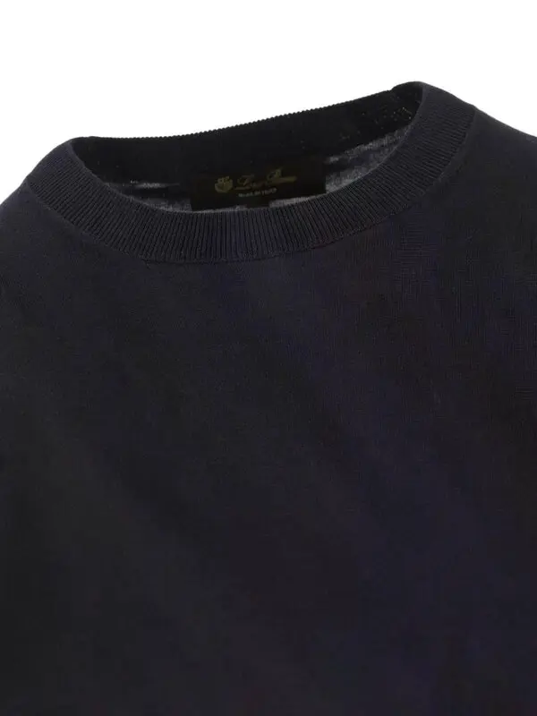 Loro Piana Short-sleeve Round Neck Cotton Sweater