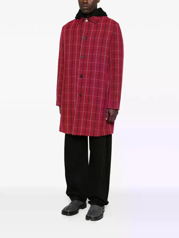 Alexander McQueen Checked Button Coat