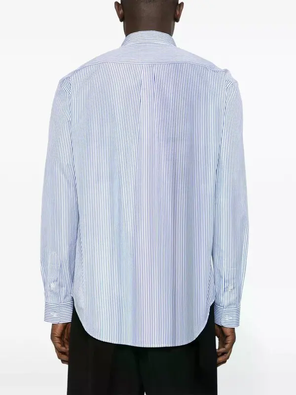 Balmain Striped-pattern Shirt - Blue