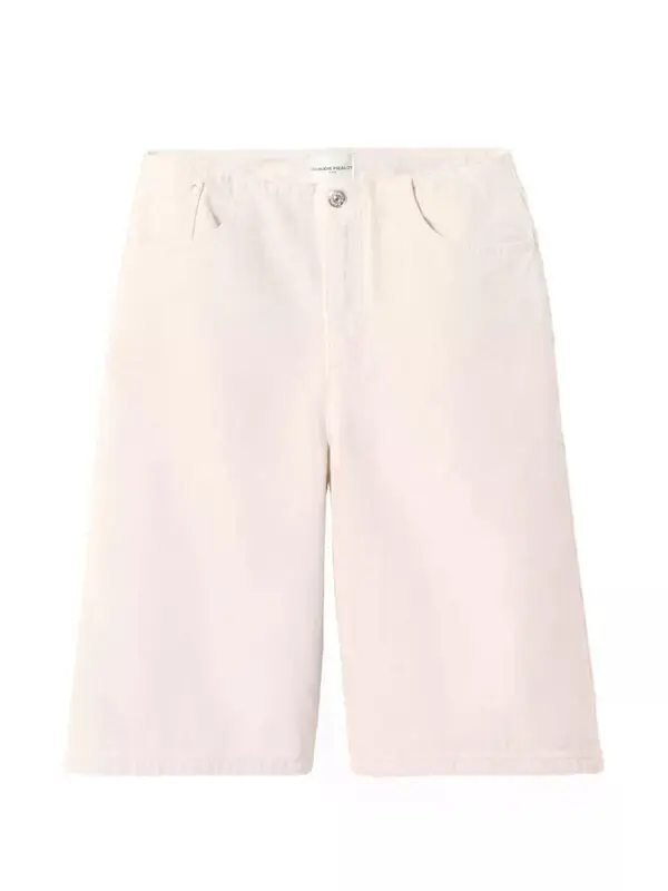 Claudie Pierlot Straight-leg Ecru Denim Bermuda Shorts