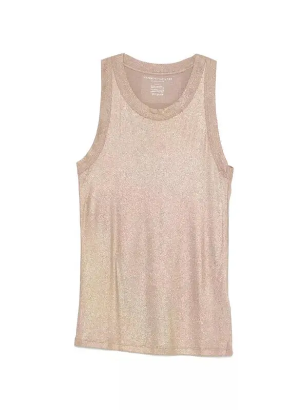 Majestic Filatures Glitter Ribbed Knit Sleeveless Top