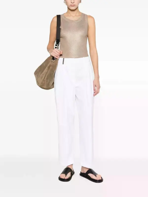 Majestic Filatures Glitter Ribbed Knit Sleeveless Top