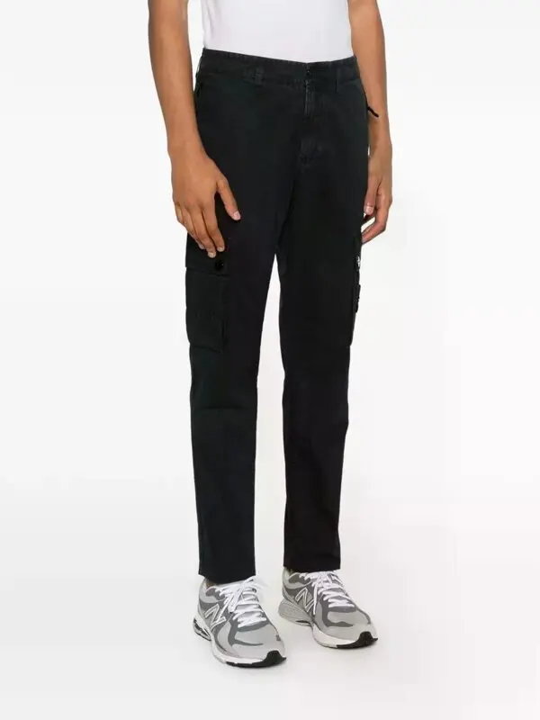 Stone Island Garment Dyed Cargo Trousers - Blue