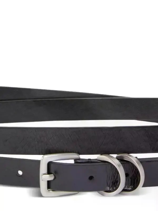 Pinko Leather Belt With Silver-tone Hardware