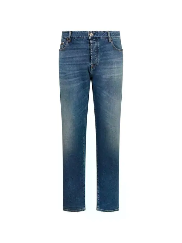 MOORER 5-pocket Trousers - Blue