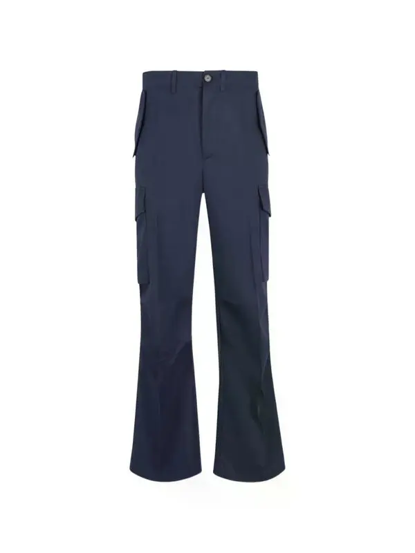 SETCHU Belt-loops Flared Cargo Trousers