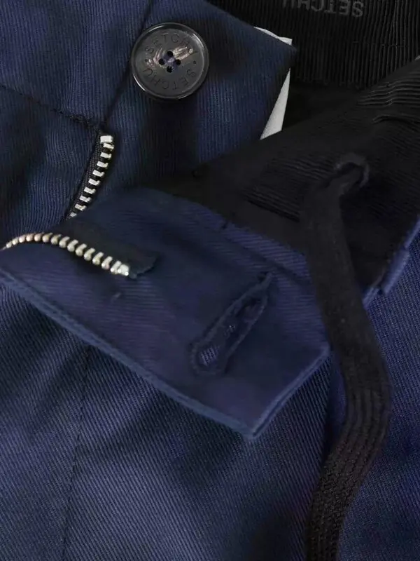 SETCHU Belt-loops Flared Cargo Trousers
