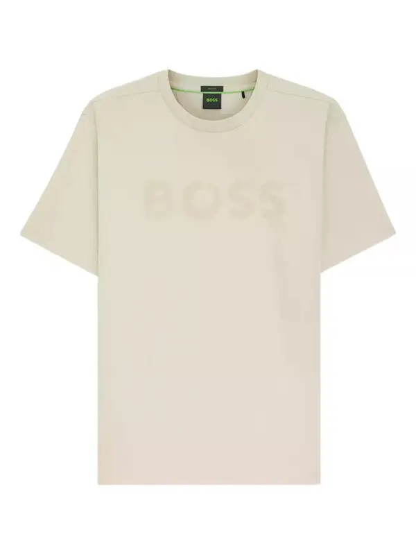 BOSS Logo-emed T-shirt - Neutrals