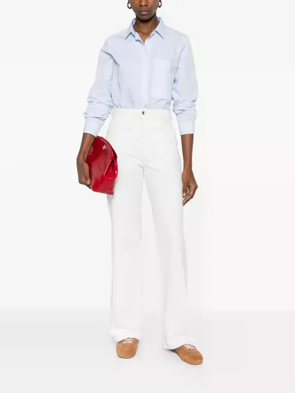 Patrizia Pepe Wide-leg Cotton Denim - White