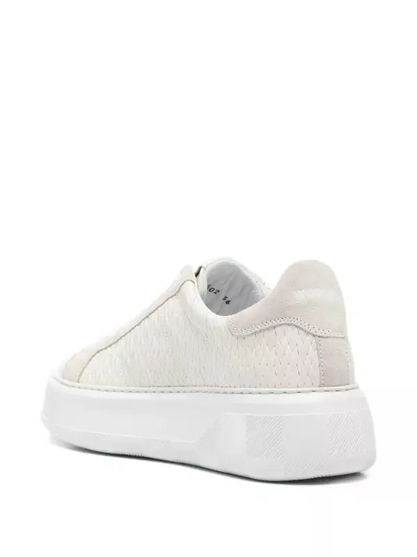 Woolrich Textured Leather Lace-up Platform Sneakers