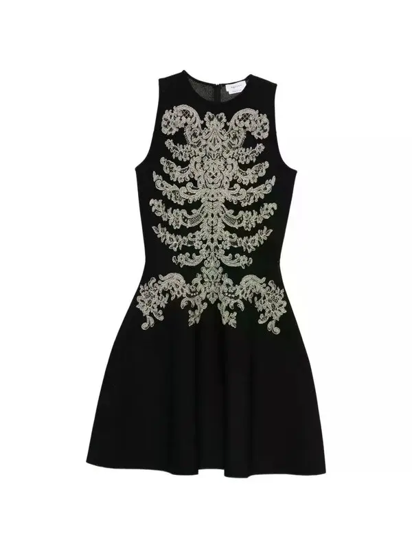 Alexander McQueen Sleeveless Jacquard Mini Dress
