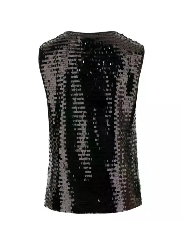 NICCOLO PASQUALETTI Sequin Embellished Sleeveless Blouse - Black