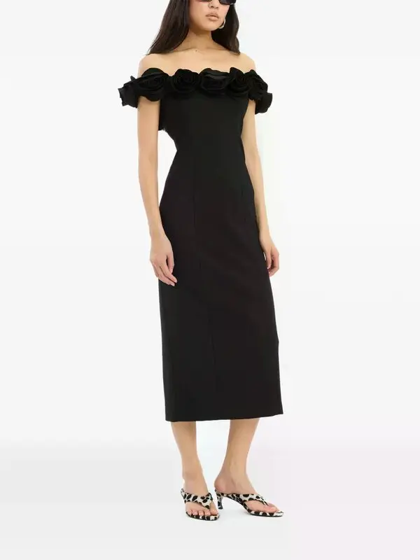 ROTATE BY BIRGER CHRISTENSEN Off-the-shoulder Appliqué Maxi Dress