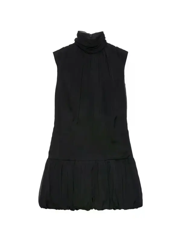 MSGM Funnel-neck Mini Dress - Black