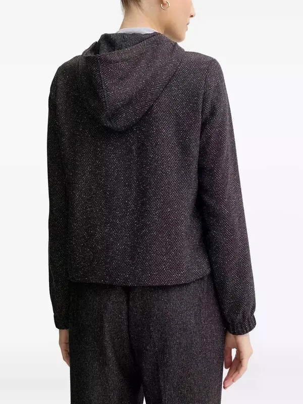 MOS MOSH Herringbone Hooded Zip-up Jacket