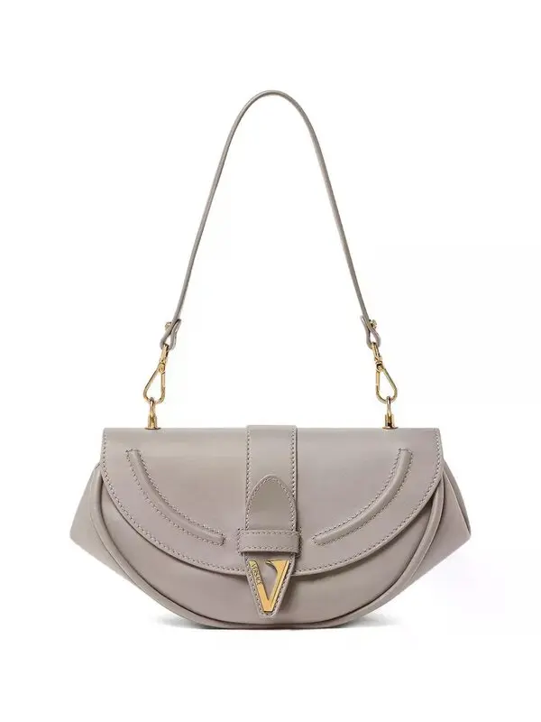 Versace Virtus Logo-plaque Shoulder Bag - Grey