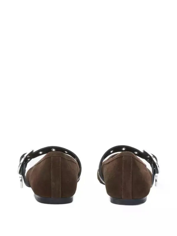 3.1 Phillip Lim Buckle-strap Ballet Flats - Brown