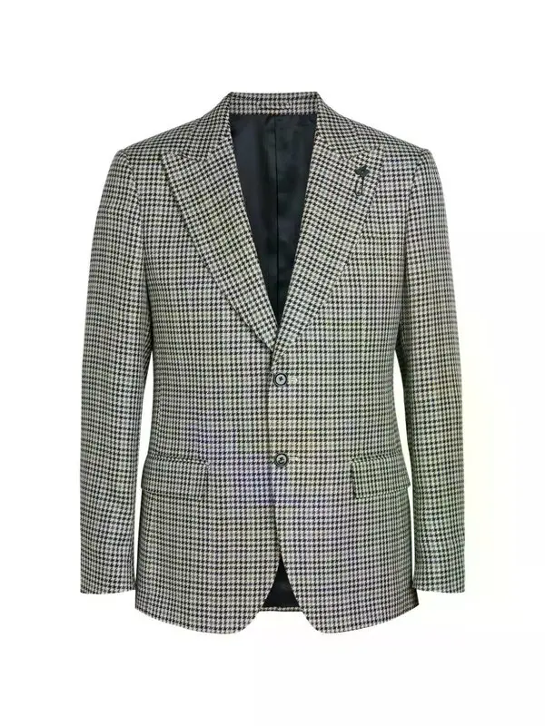 LARDINI Houndstooth-pattern Two-button Blazer