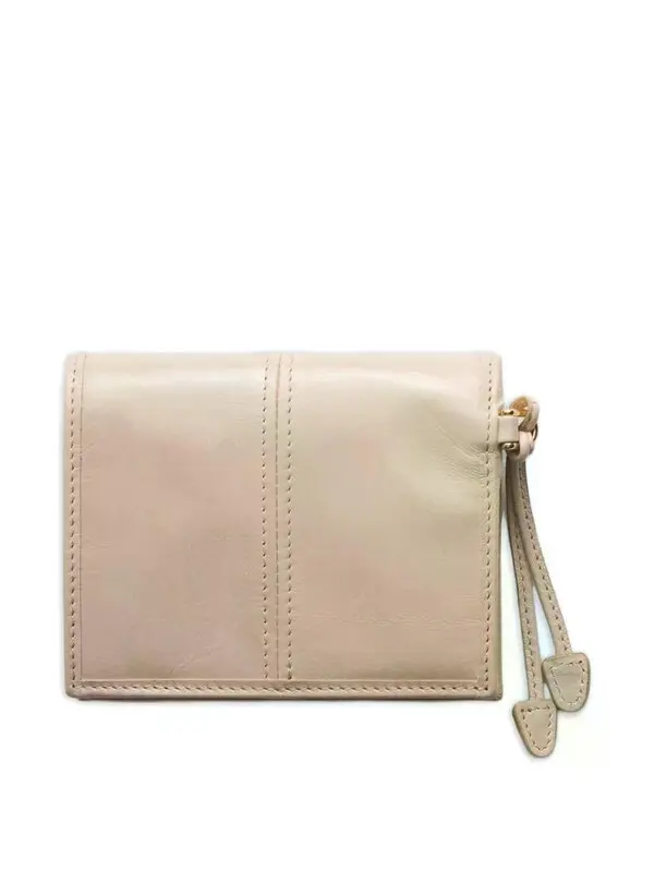 Prada Small Leather Wallet - Neutrals