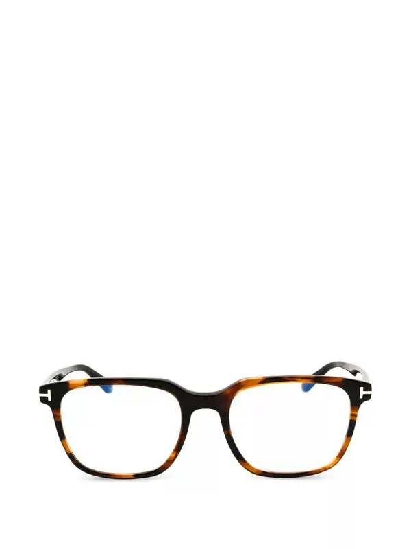 TOM FORD Square-frame Eyeglasses With Tortoiseshell Effect - Brown