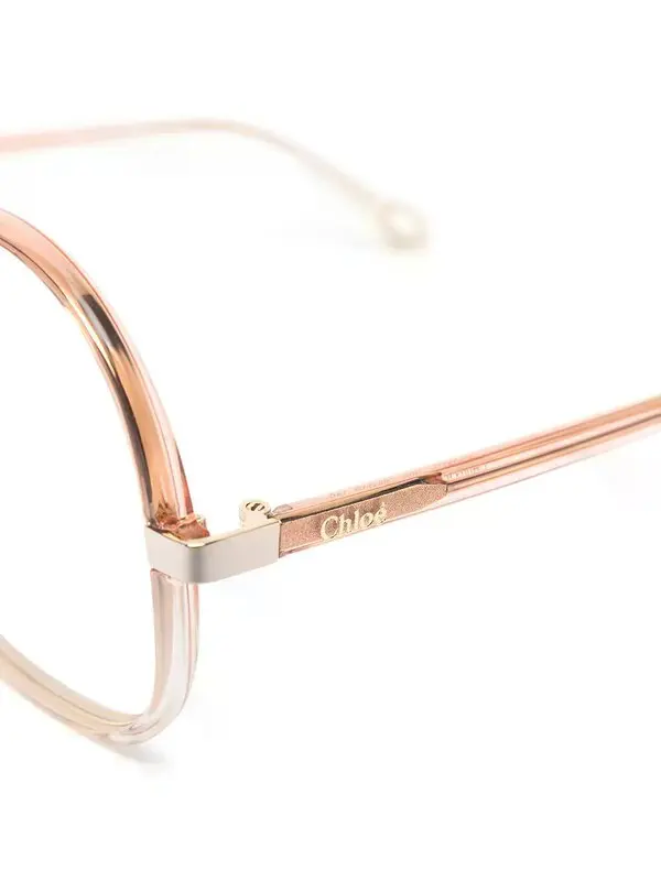 Chloé Transparent Round Frame Glasses
