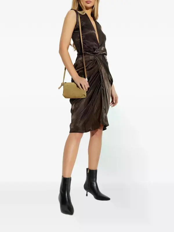 Rick Owens V-neck Draped Midi Dress