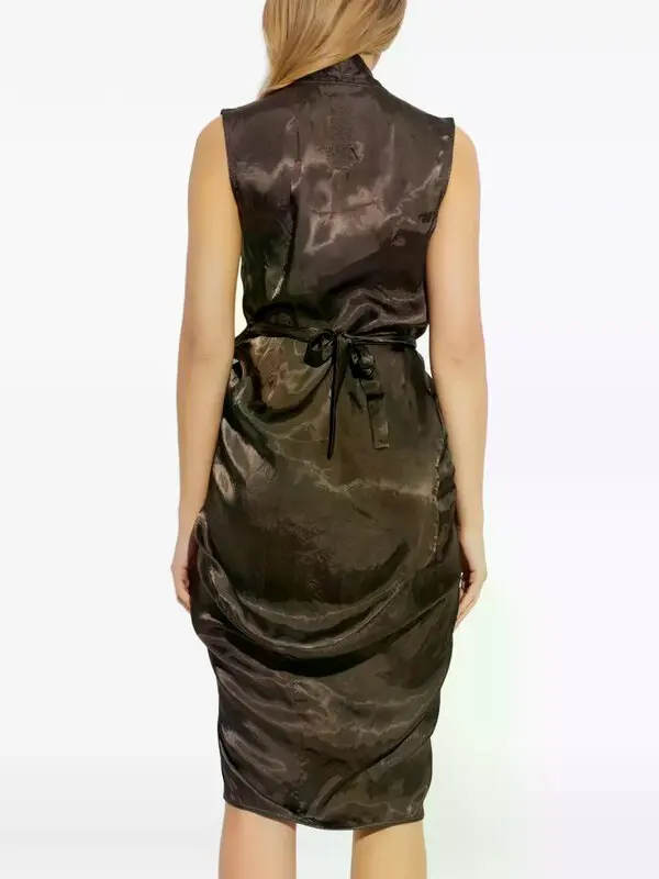 Rick Owens V-neck Draped Midi Dress