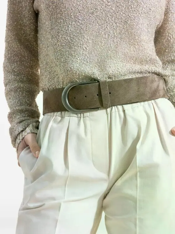 Brunello Cucinelli Suede Belt - Brown