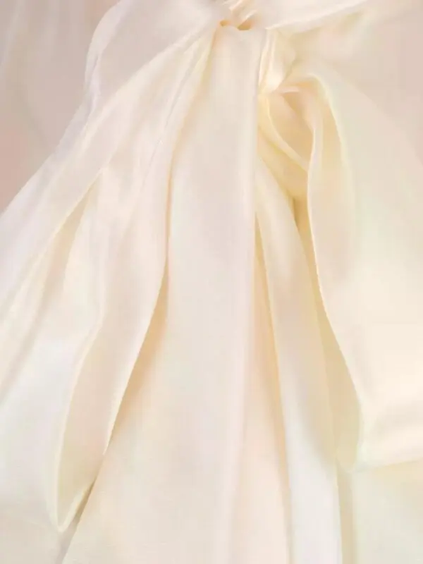 Ermanno Scervino Tie Neck Satin Shirt