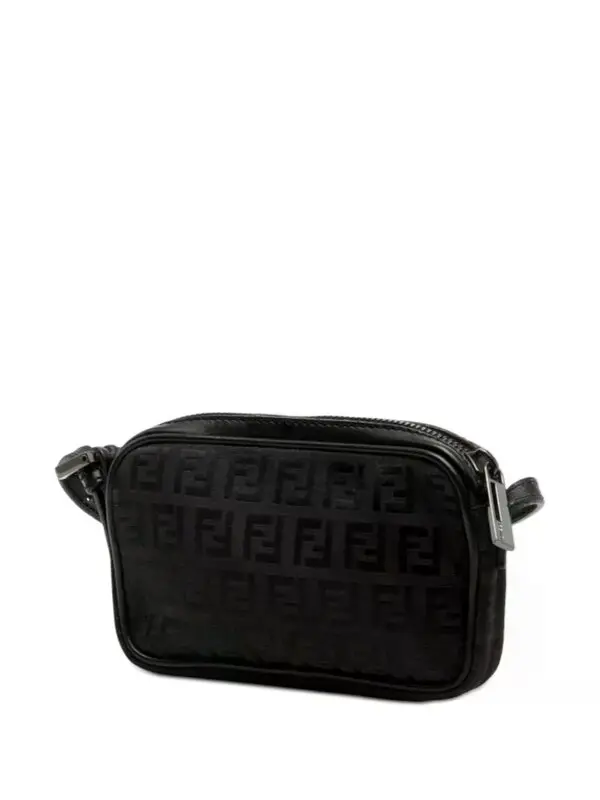 Fendi Mini Zucchino Canvas Zip Crossbody Bag