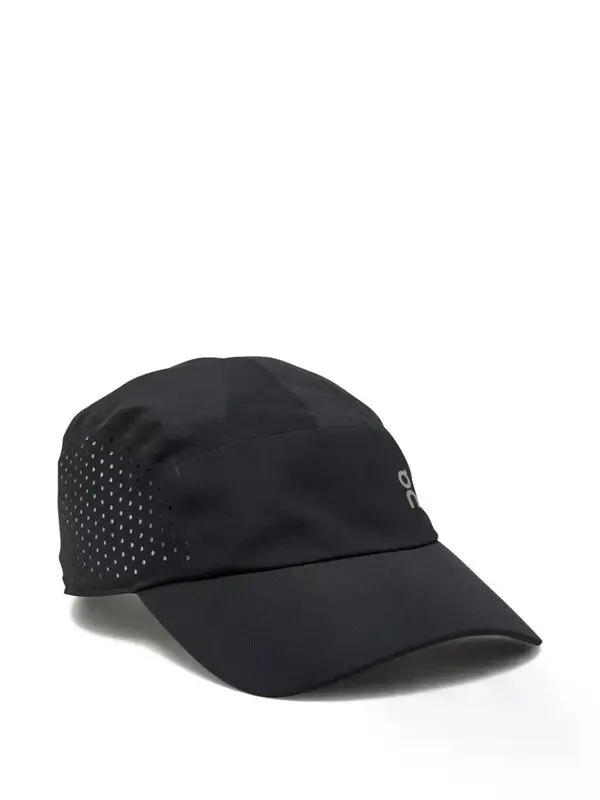 On Lightweight Cap With Perforated Detailing - Black