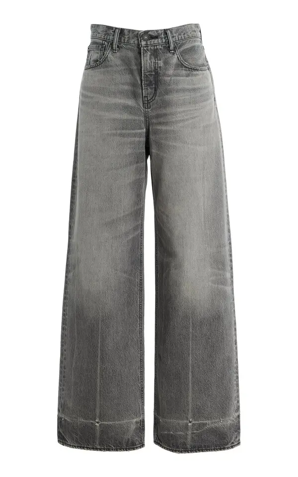 Moussy Vintage Paseo Rigid Super-wide Jeans - Black