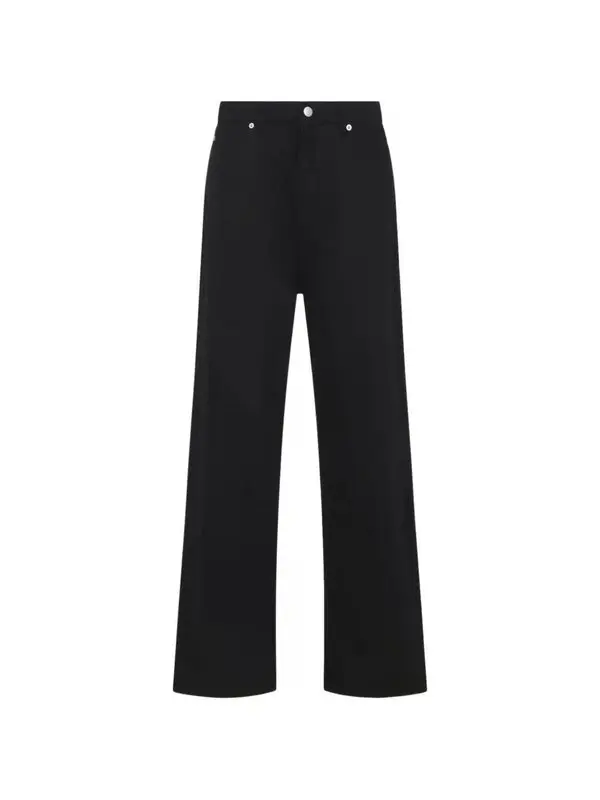 Studio Nicholson Buttoned Wide-leg Jeans - Black