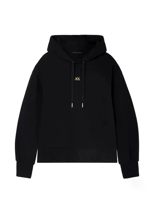 Armani Exchange Cotton Hoodie With Logo Detail