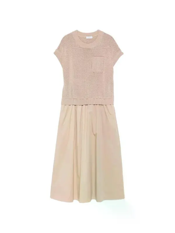 Peserico Pocket Knitted Dress - Brown
