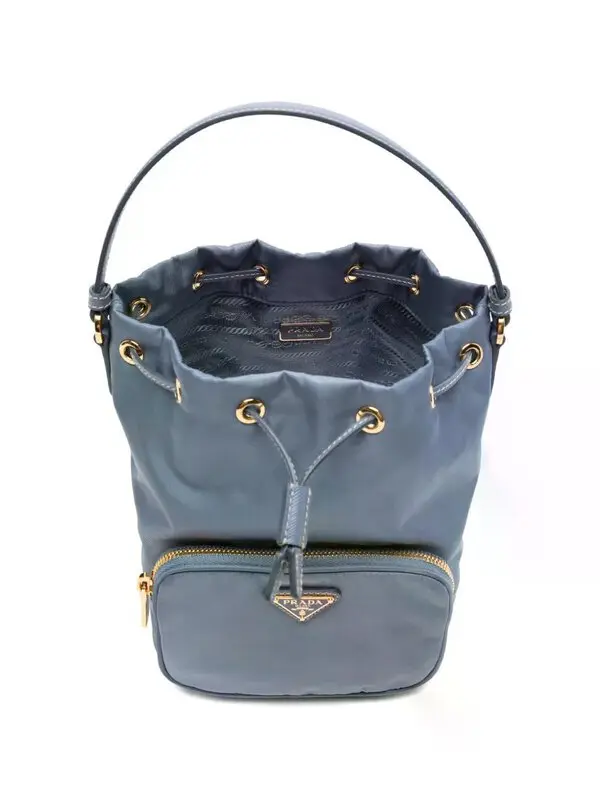 Prada Duet Re-nylon Bucket Bag - Blue