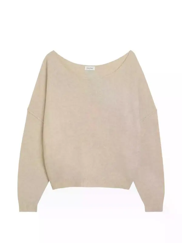 American Vintage Boat Neck Knit Jumper - Neutrals