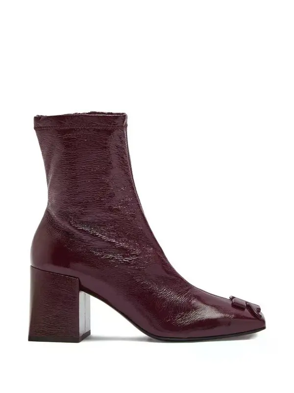 COURREGES Logo-plaque Ankle Boots - Red