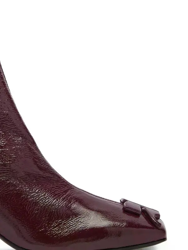 COURREGES Logo-plaque Ankle Boots - Red