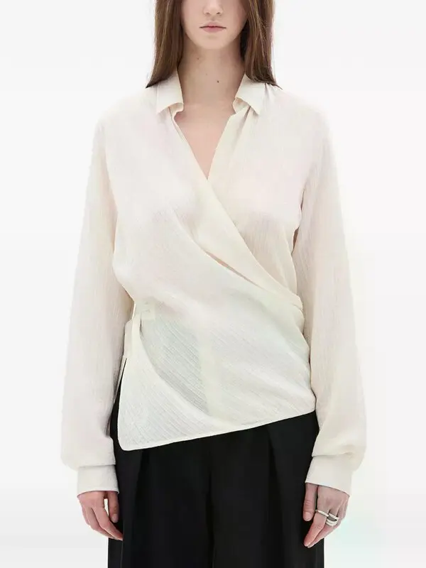ANN DEMEULEMEESTER Alba Tie Wrap Shirt - Neutrals