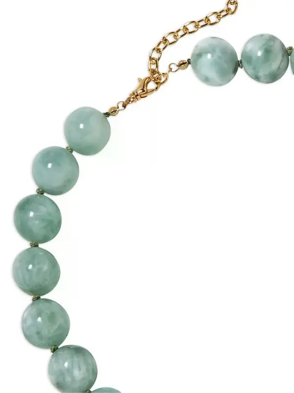 JENNIFER BEHR Louisa Jade Beaded Necklace - Green
