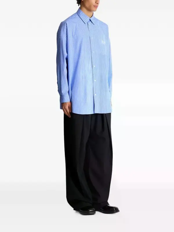 Balmain Striped Relaxed-fit Shirt - Blue