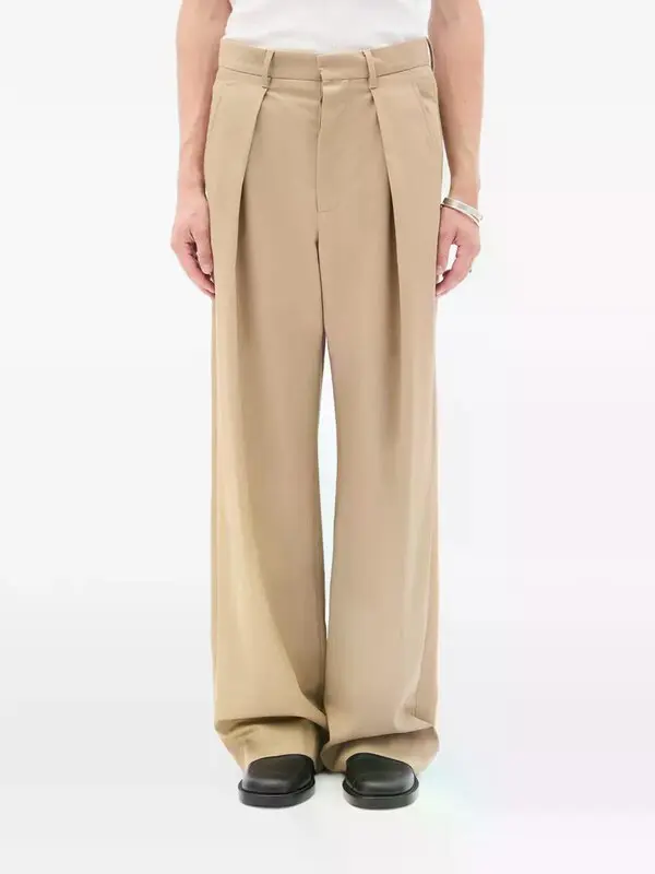 ANN DEMEULEMEESTER Pleated Wide-leg Trousers
