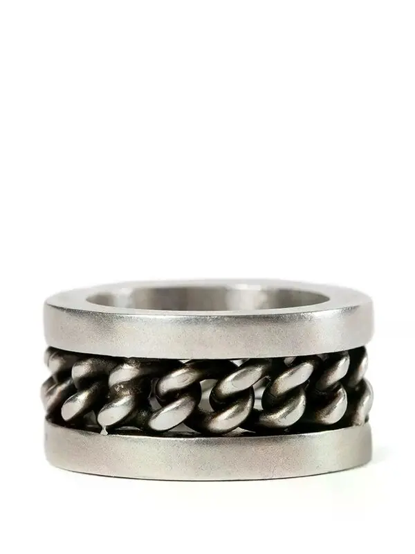 ANN DEMEULEMEESTER Marin Chain Ring - Silver